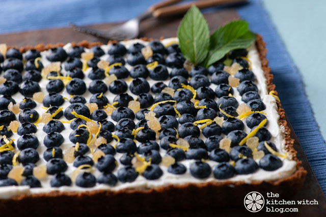 Blueberry Skyr Tart with Ginger Snap Crust | The Kitchen Witch